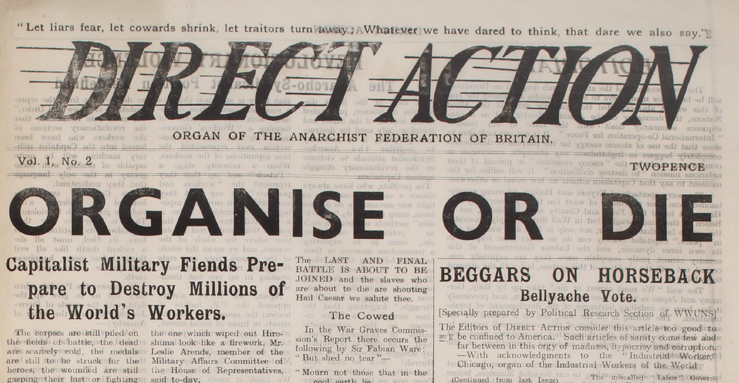 Direct Action (AFB) Vol 1 #02 Oct 1945 | libcom.org